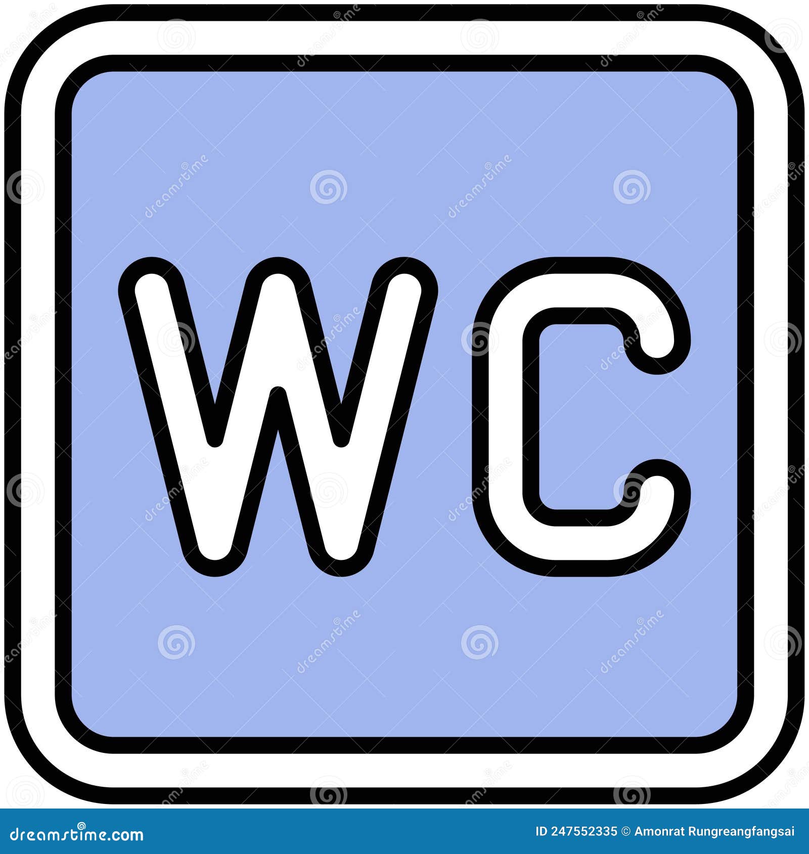 WC Sign Icon, Wayfinding Sign Vector Stock Vector - Illustration of ...
