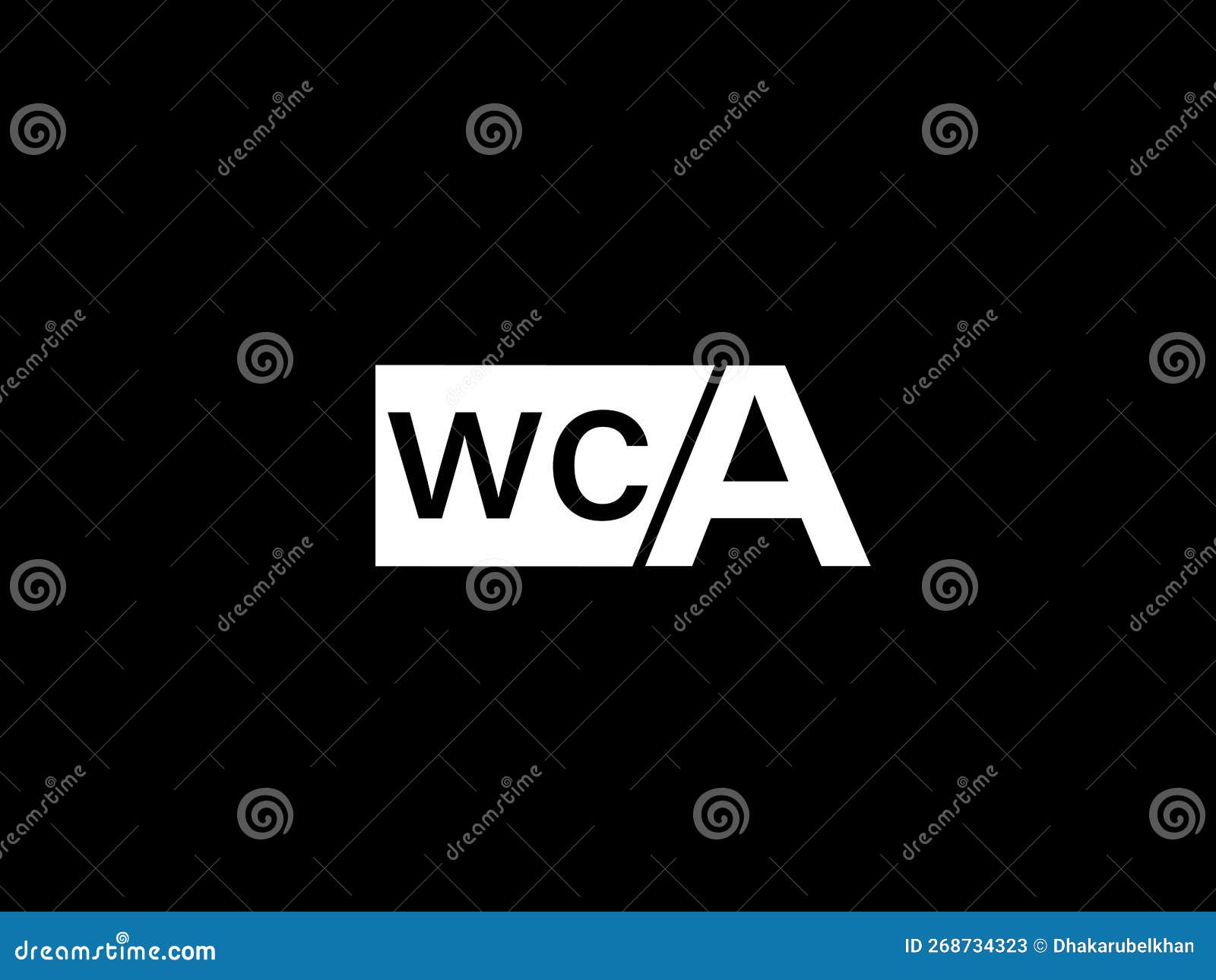 WCA Logo and Graphics Design Vector Art, Icons Isolated on Black ...