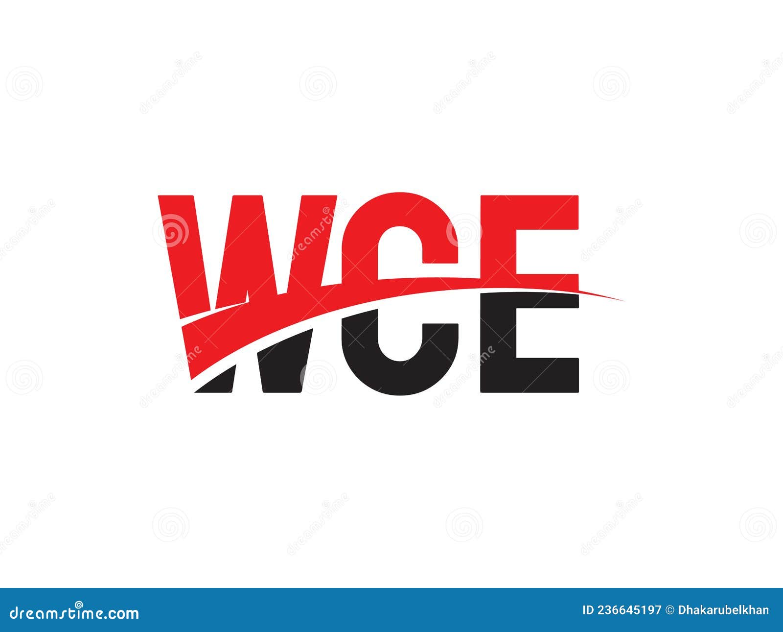 WCE Letter Initial Logo Design Vector Illustration Stock Vector ...