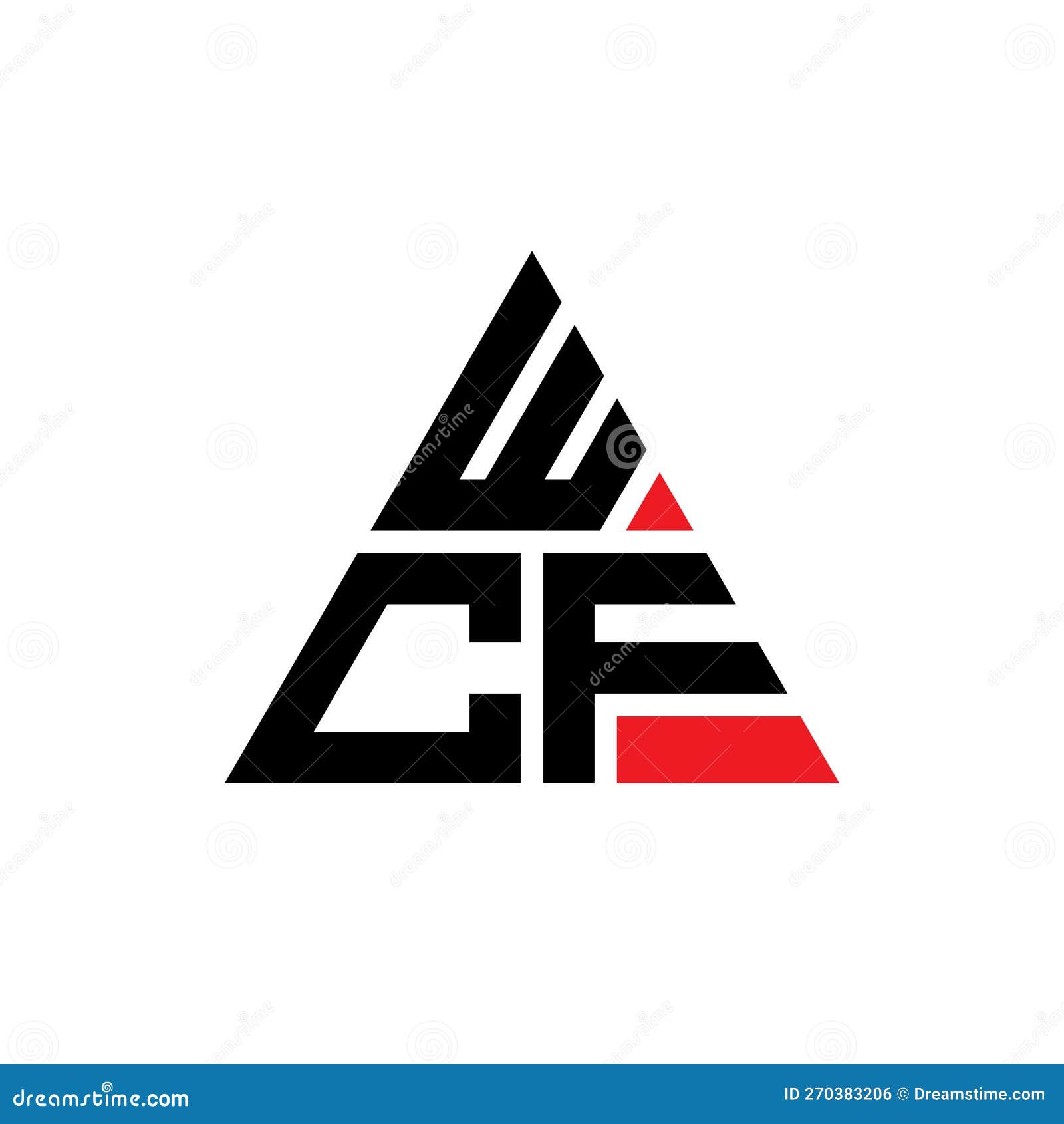 WCF Triangle Letter Logo Design with Triangle Shape. WCF Triangle Logo ...
