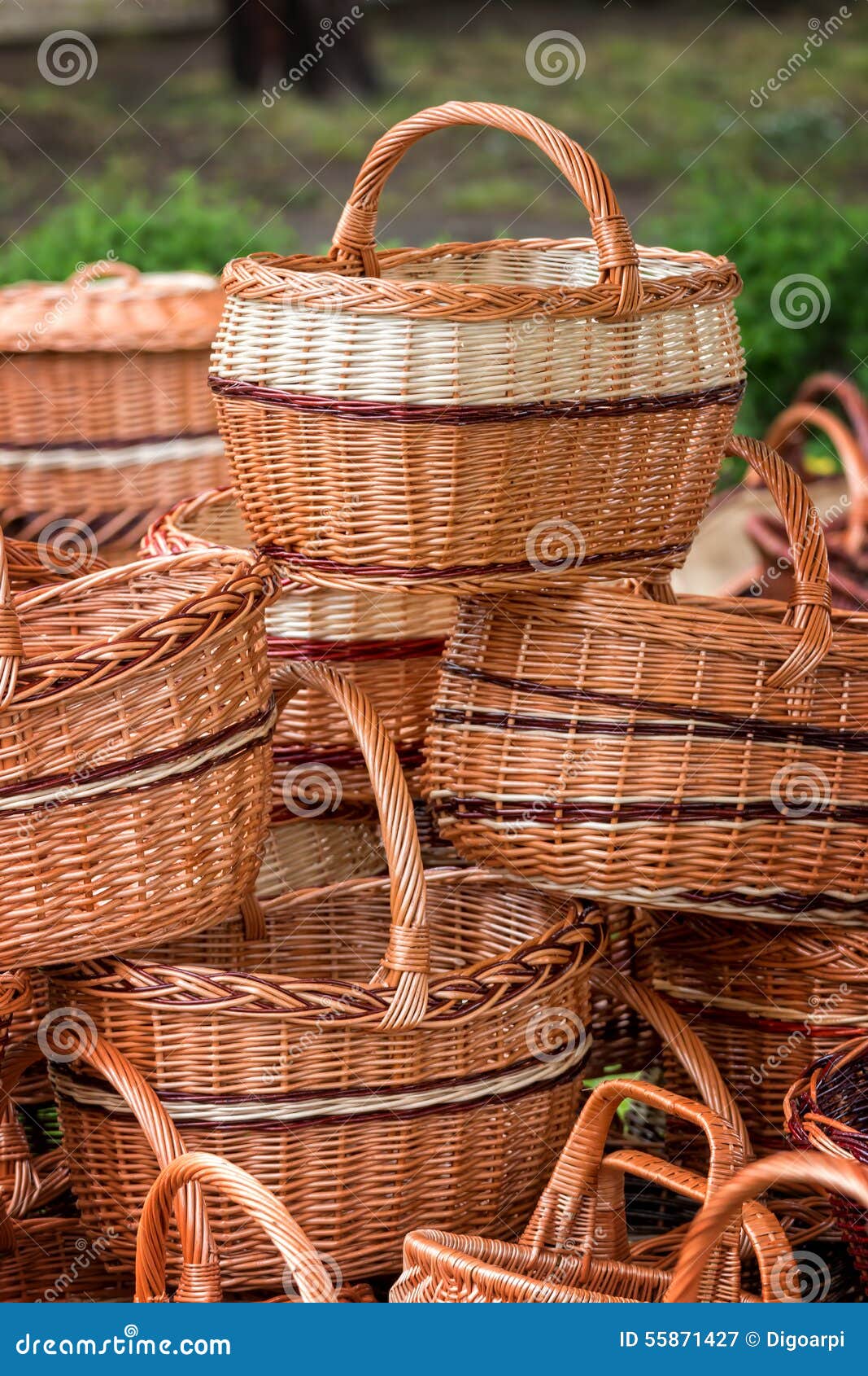 Wcker basket stock image. Image of organic, container - 55871427