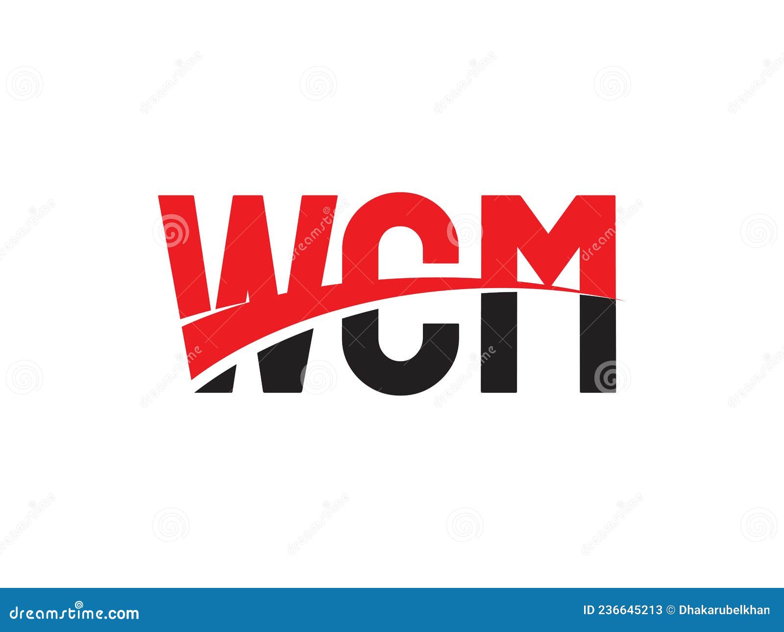 WCM Letter Initial Logo Design Vector Illustration Stock Vector ...