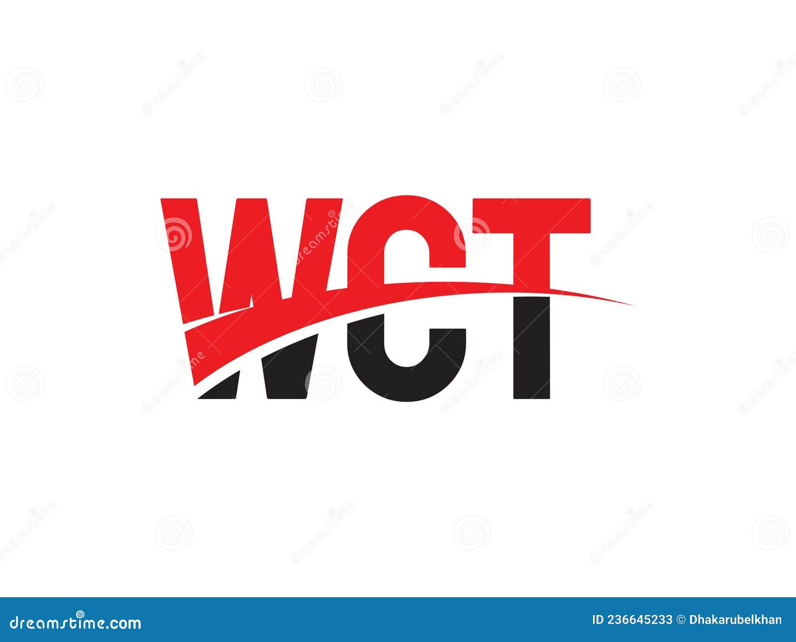 WCT Letter Initial Logo Design Vector Illustration Stock Vector ...