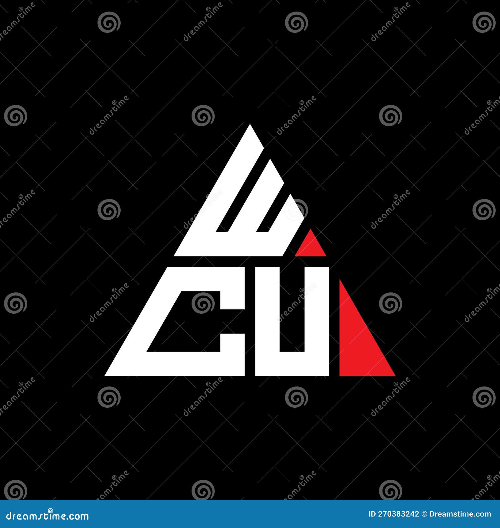 WCU Triangle Letter Logo Design with Triangle Shape. WCU Triangle Logo ...