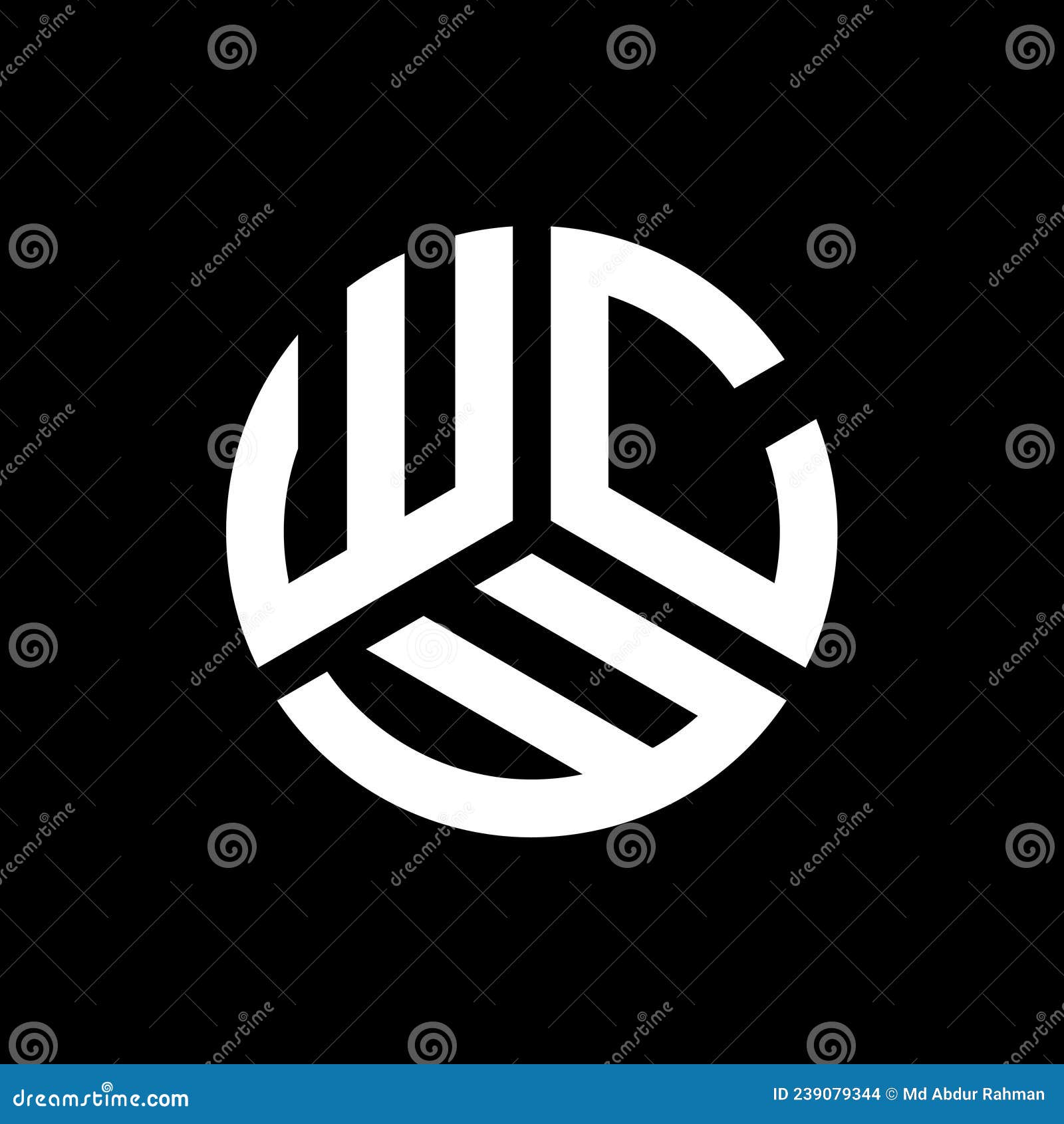 WCW Letter Logo Design on Black Background. WCW Creative Initials ...