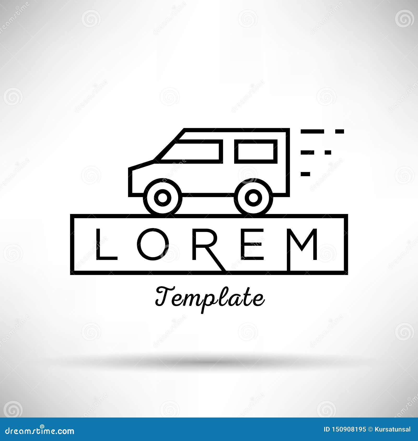 4WD Car Minimal Sign Vector Design Stock Vector - Illustration of ...