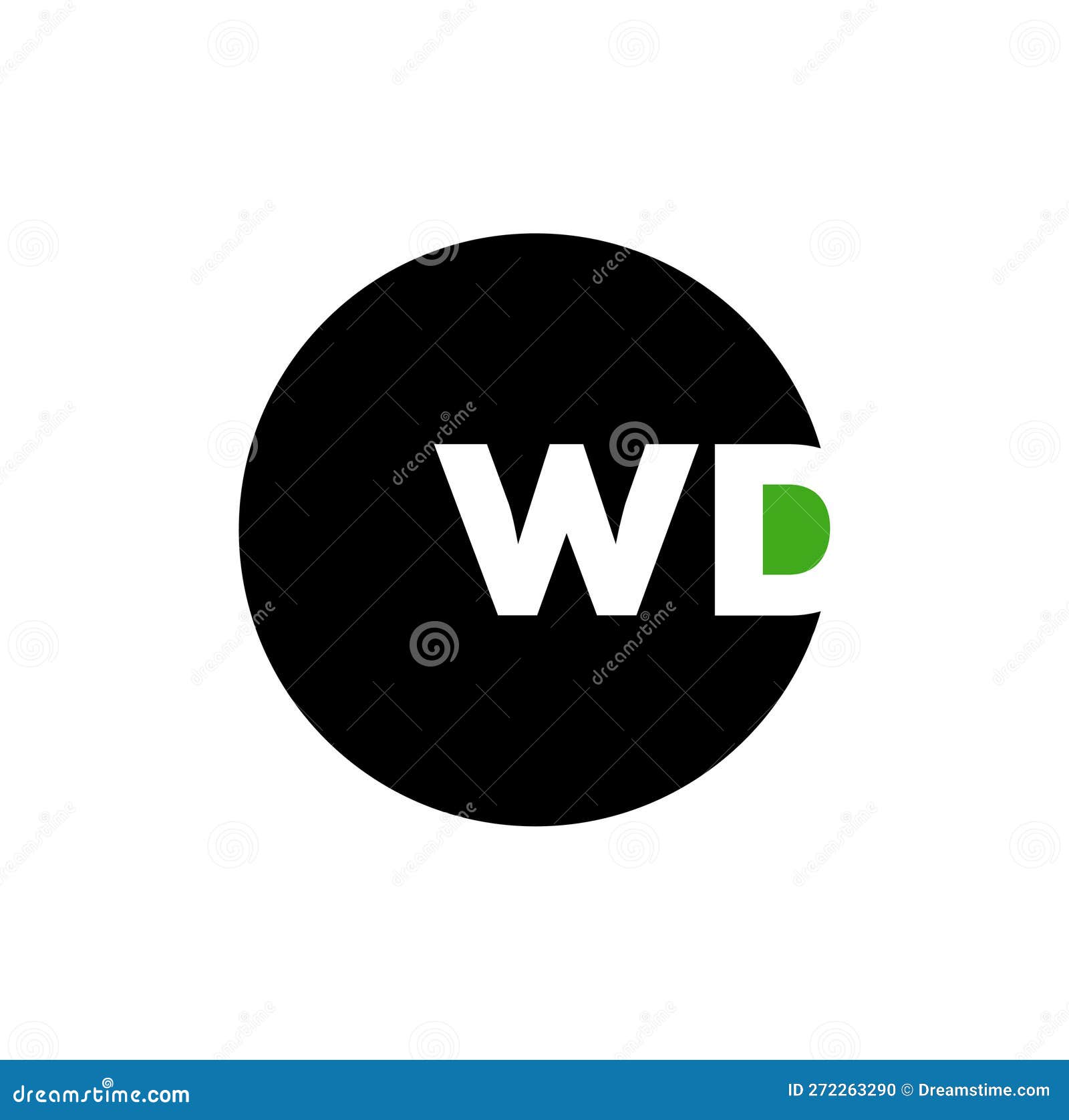 WD Company Name Initial Letters Monogram. WD Typography Icon Stock ...