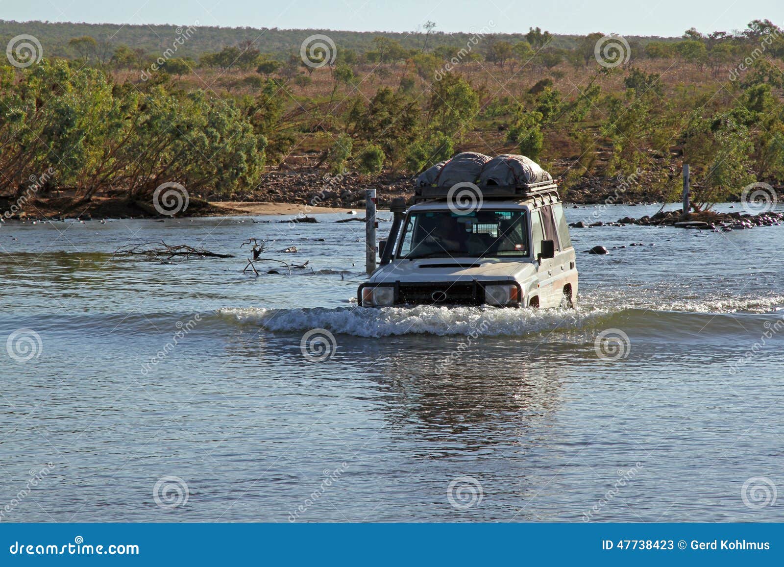 4WD Driving through a River Stock Image - Image of river, western: 47738423