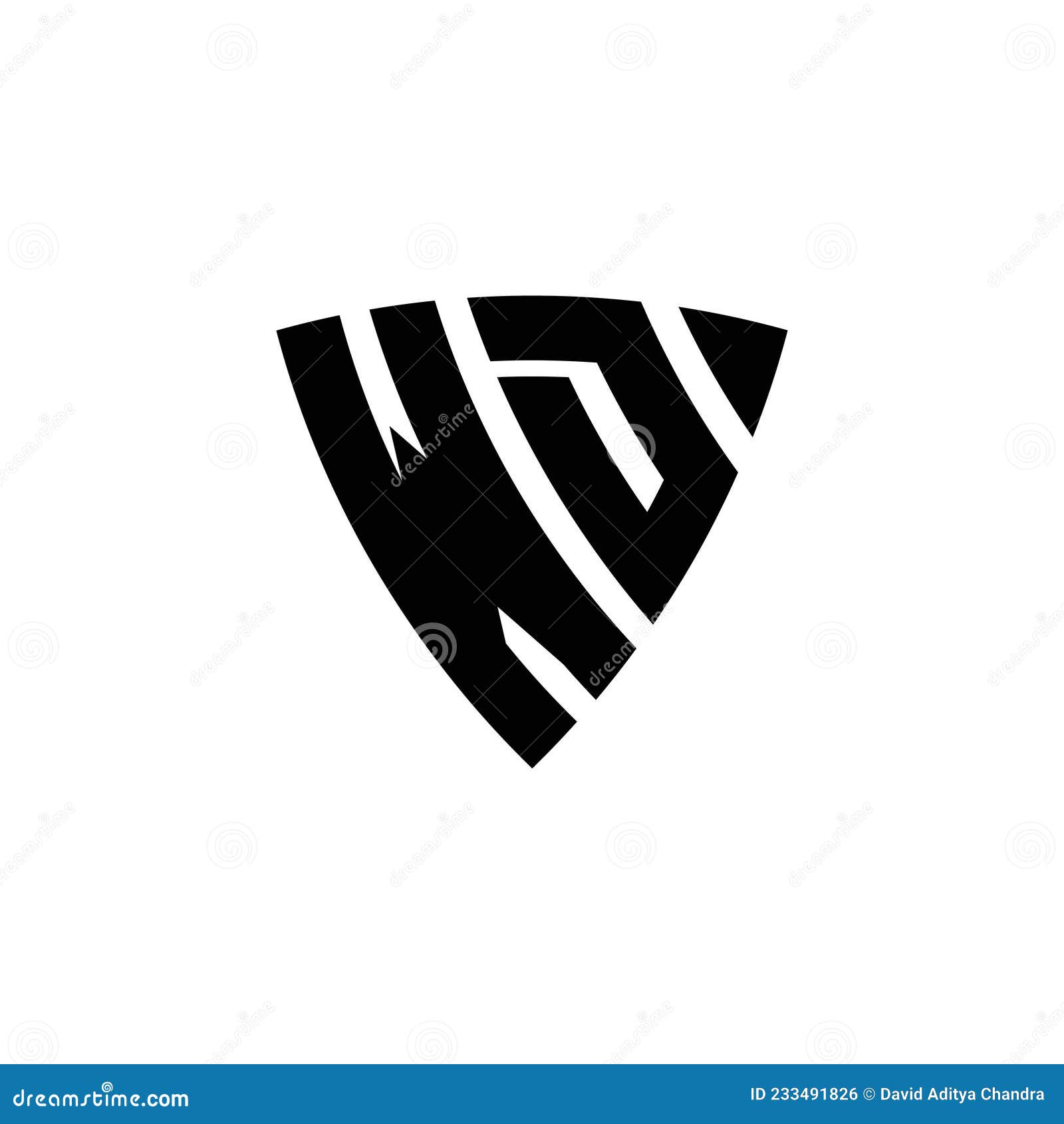 WD Logo Monogram Triangle Shield Style Stock Vector - Illustration of ...