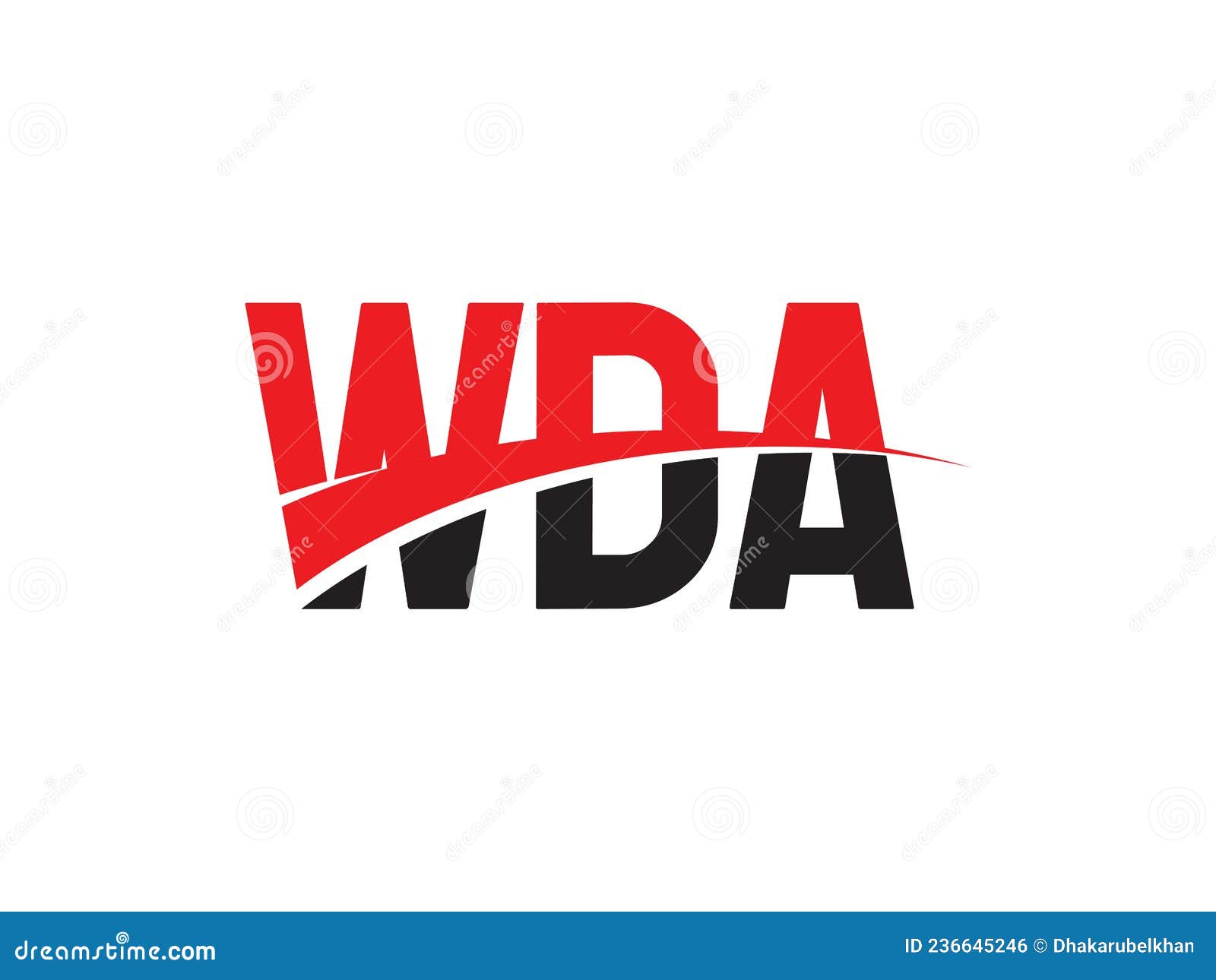 WDA Letter Initial Logo Design Vector Illustration Stock Vector ...