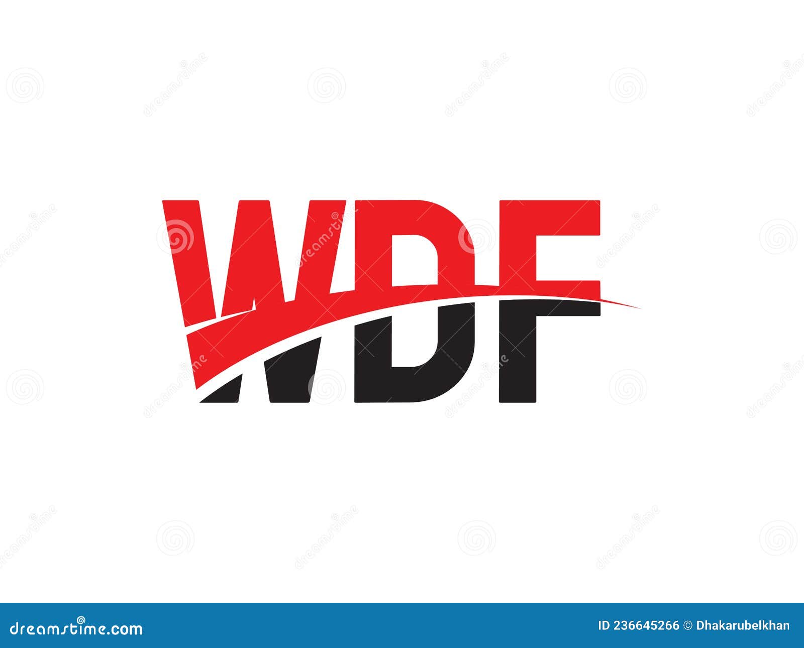 WDF Letter Initial Logo Design Vector Illustration Stock Vector ...