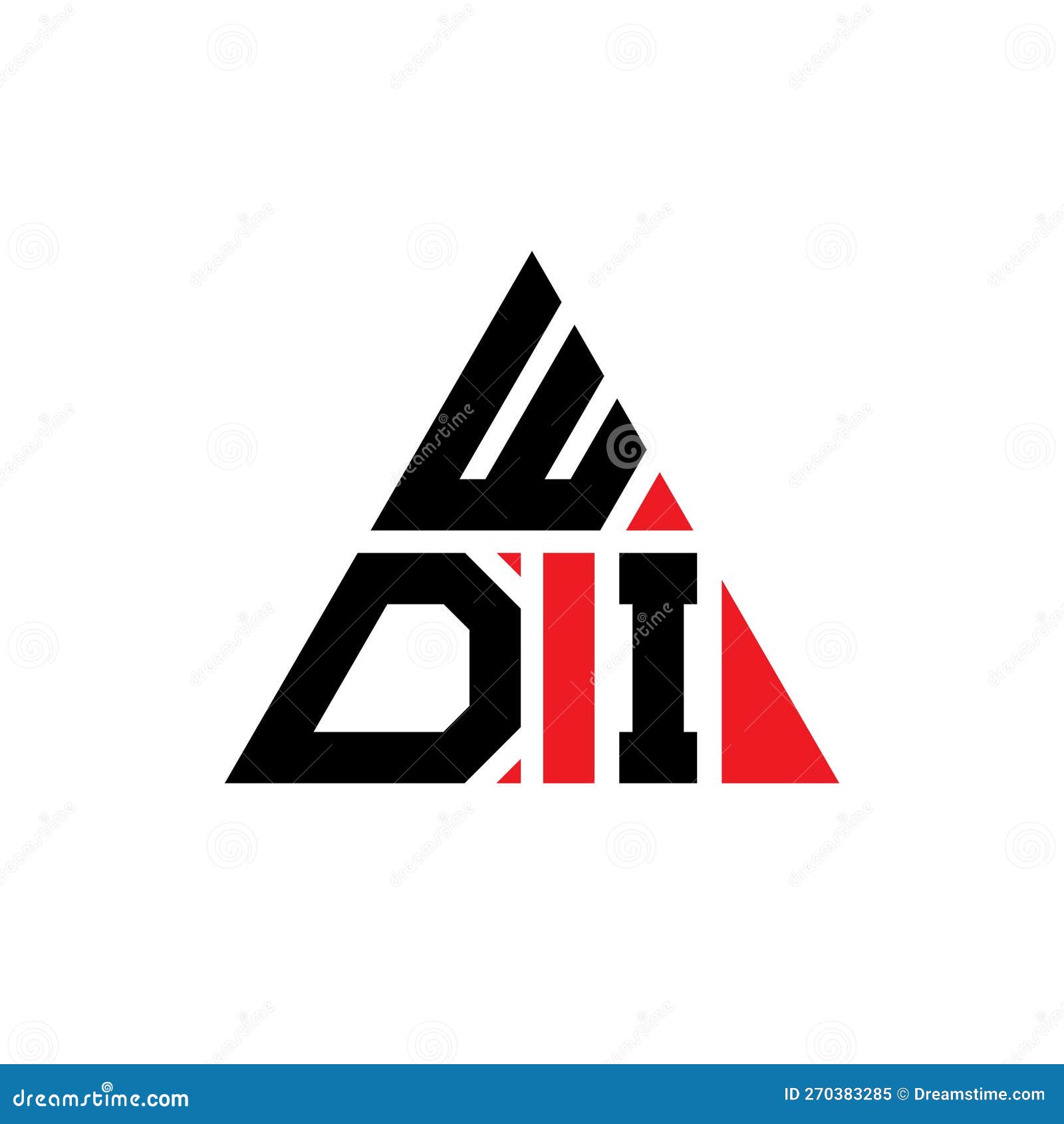 WDI Triangle Letter Logo Design with Triangle Shape. WDI Triangle Logo ...