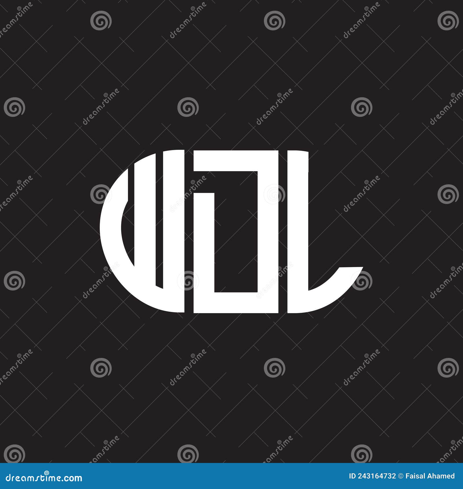 WDL Letter Logo Design. WDL Monogram Initials Letter Logo Concept Stock ...