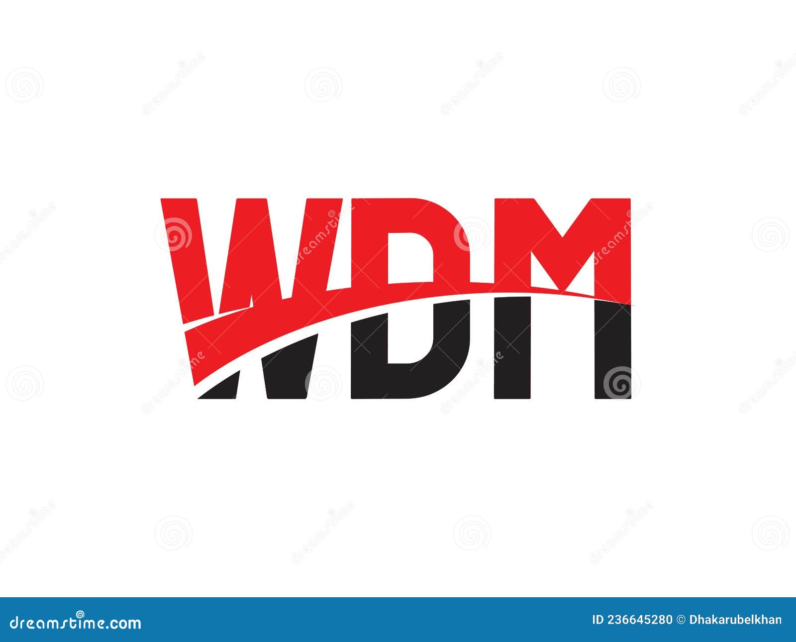 WDM Letter Initial Logo Design Vector Illustration Stock Vector ...