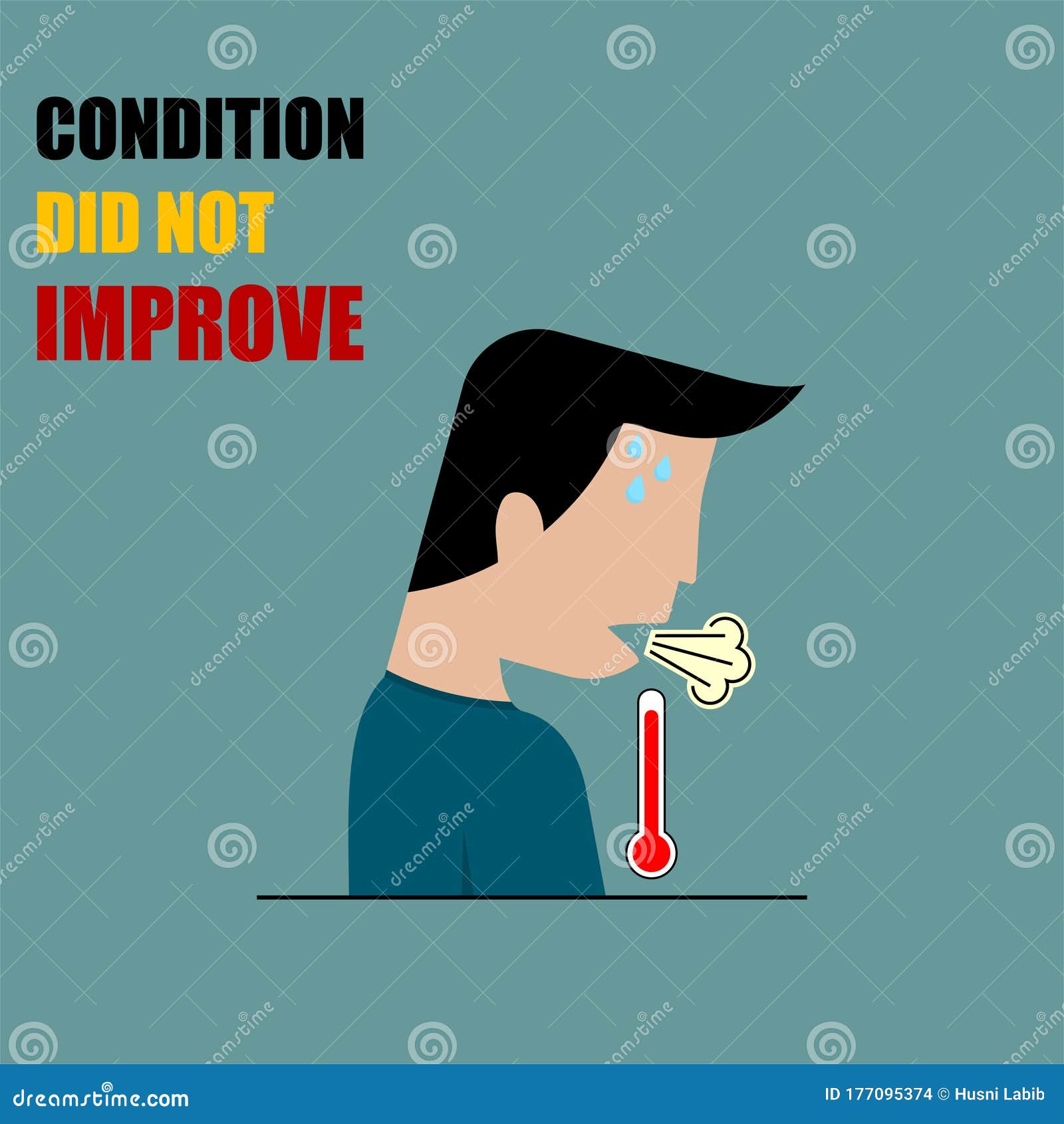 Weak Body Condition, Condition Did Not Improve Vector Illustration ...