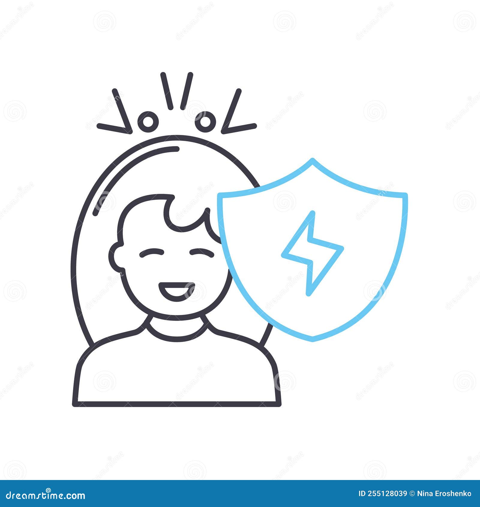 Weak Immune System Line Icon, Outline Symbol, Vector Illustration ... Weak Immune System Line Icon, Outline Symbol, Vector Illustration ...