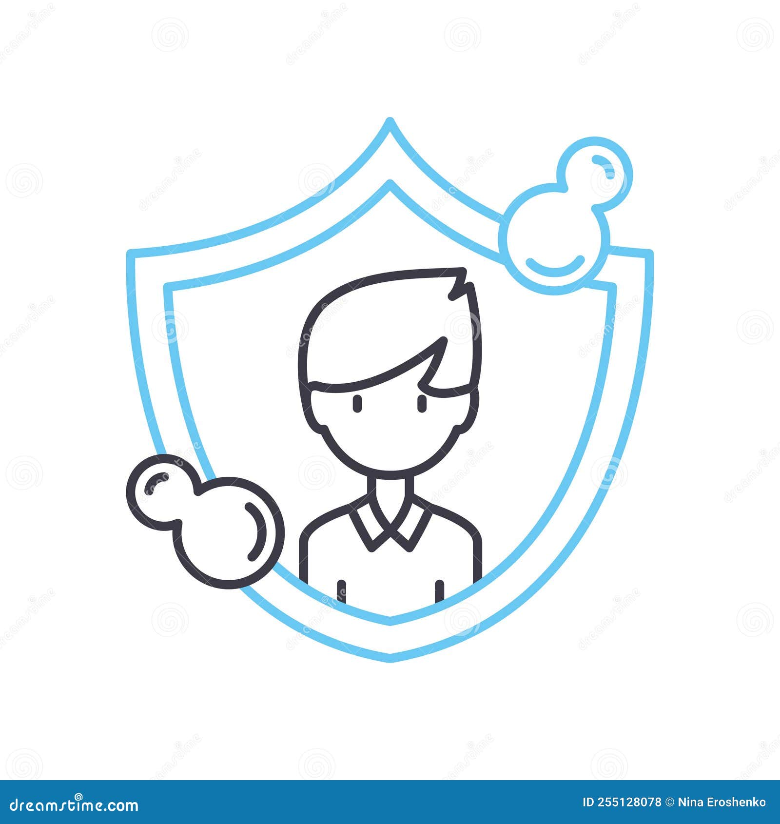 Weak Immune System Line Icon, Outline Symbol, Vector Illustration ... Weak Immune System Line Icon, Outline Symbol, Vector Illustration ...