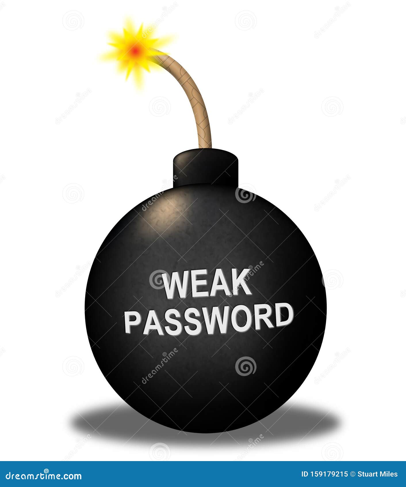 Weak Password White Linear Icon For Dark Theme Cartoon Vector ...