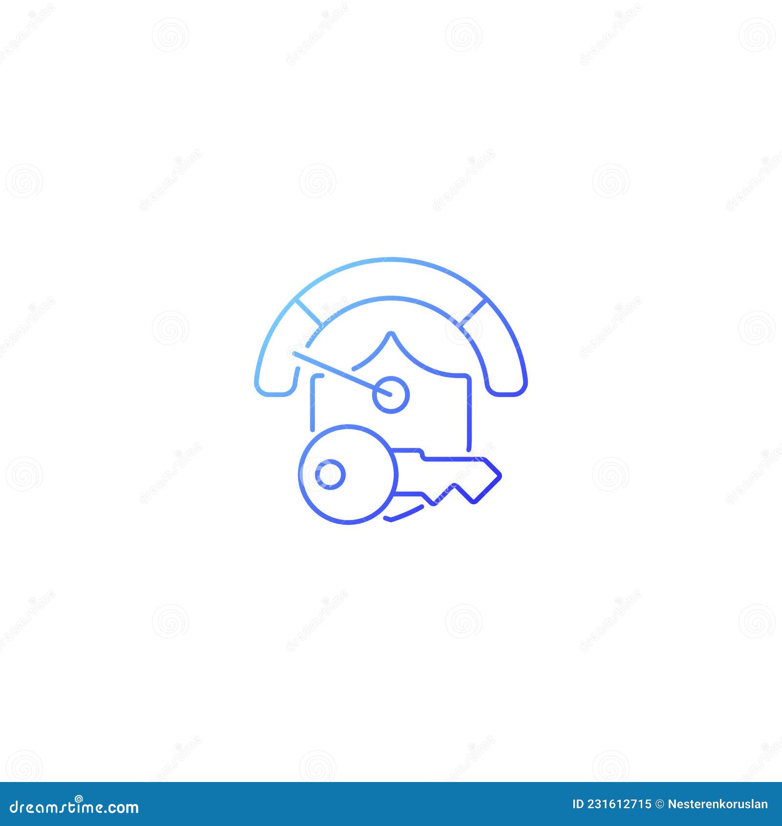 Weak Password White Linear Icon For Dark Theme Cartoon Vector ...