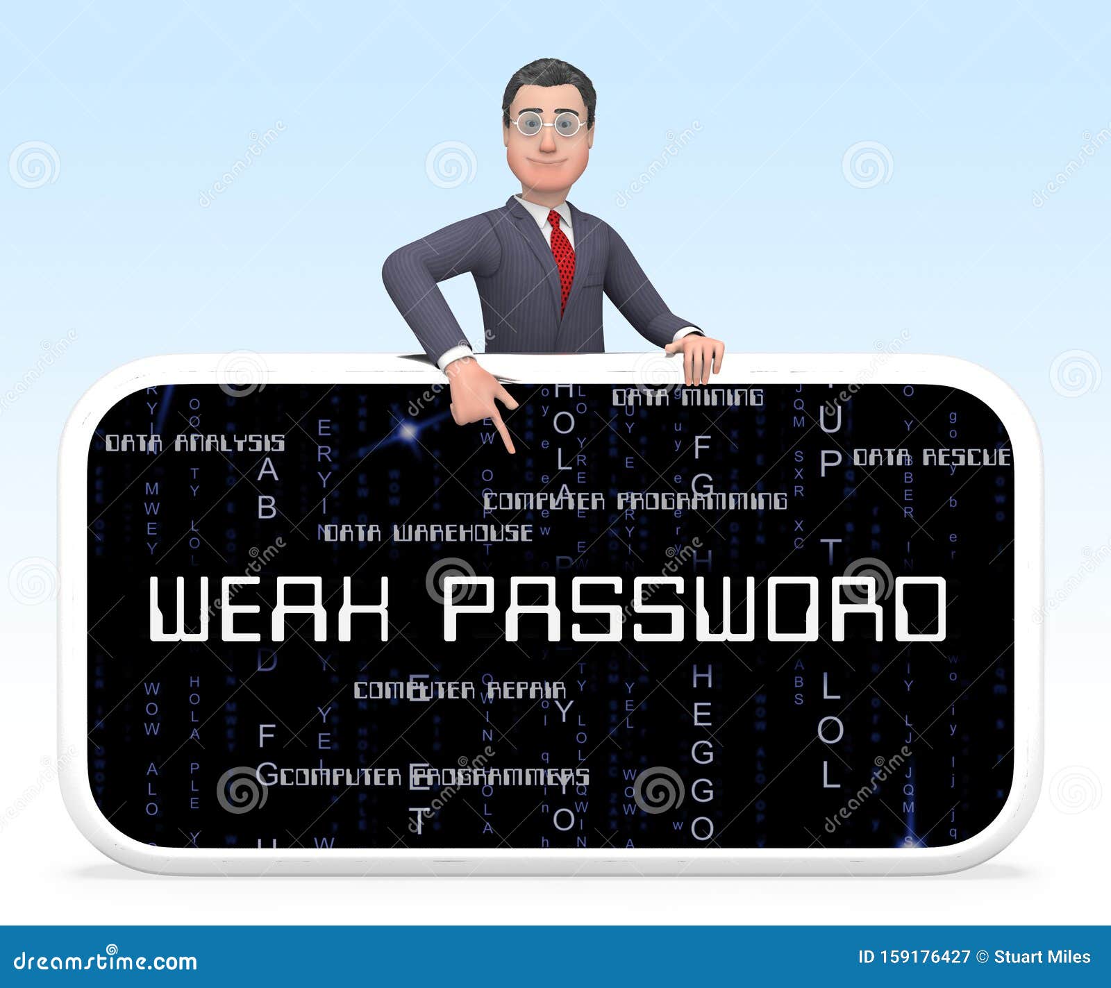 Weak Password White Linear Icon For Dark Theme Cartoon Vector ...