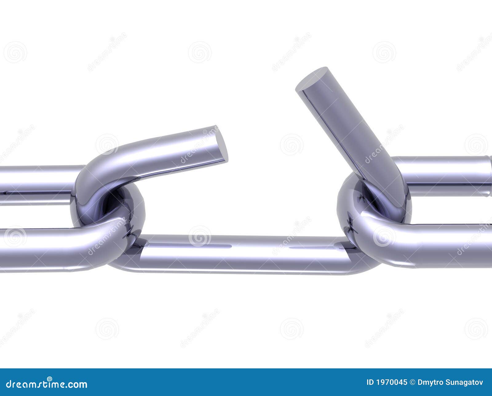 Weak section in the chain stock illustration. Illustration of break ...