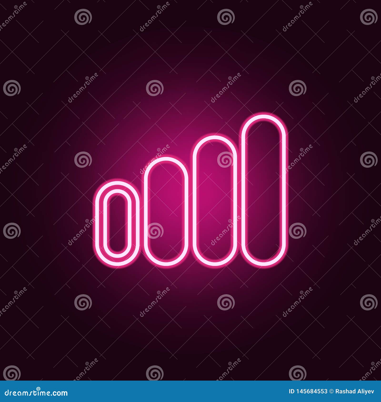 Weak Signal Scale Icon. Elements of Web in Neon Style Icons Stock ...