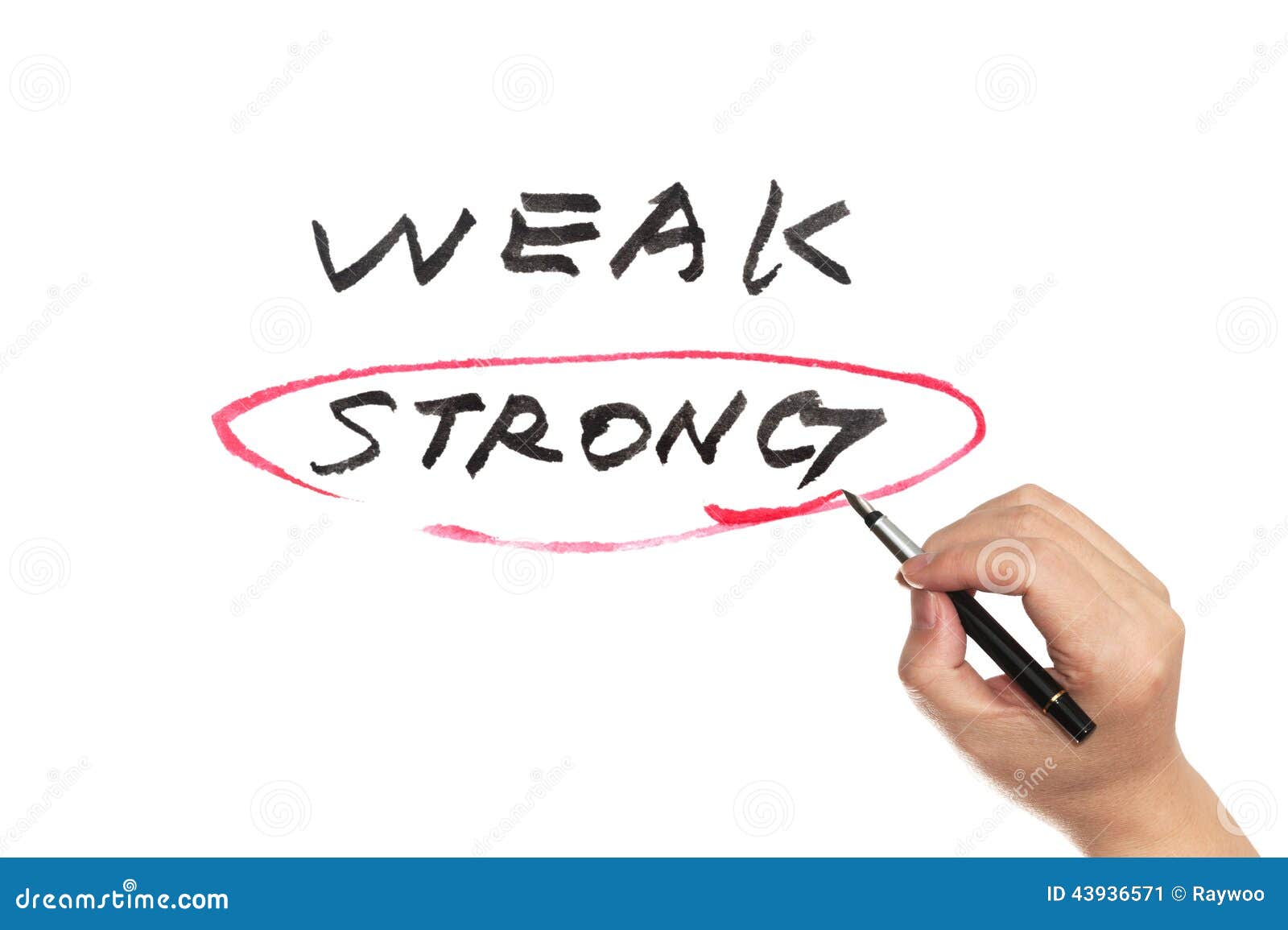 Weak or strong stock image. Image of choose, script, power - 43936571