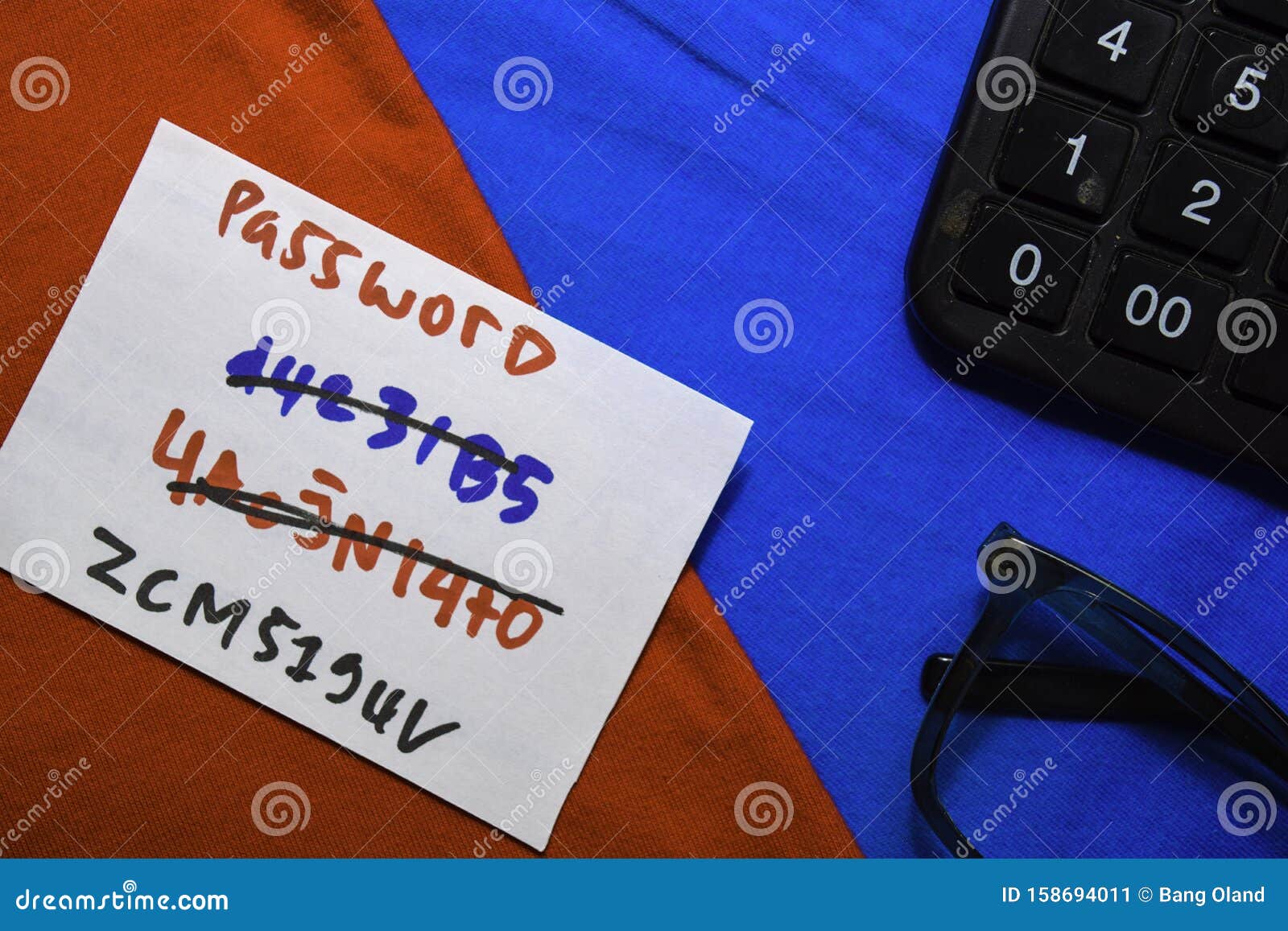 Weak and Strong Password on Sticky Notes Isolated on Office Desk ...