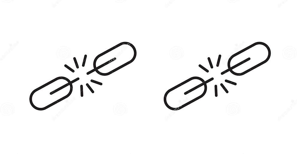 Weak Thin Line Vector Icon Set Stock Illustration - Illustration of ...