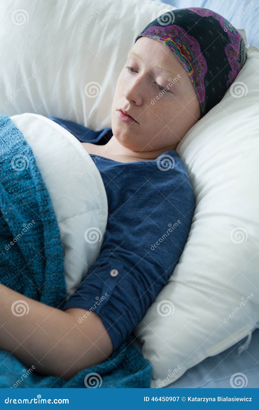 Weak woman with cancer stock image. Image of patient - 46450907