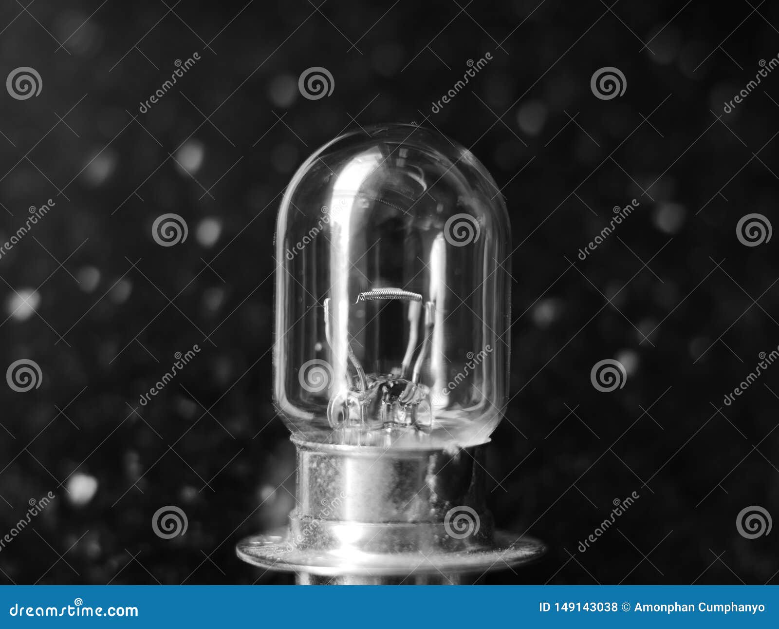 Weak Yellow Bulb Light on Black Background Editorial Stock Photo ...
