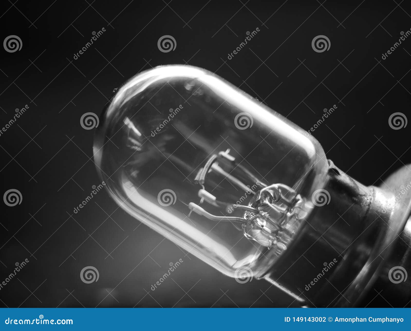 Weak Yellow Bulb Light on Black Background Stock Photo - Image of ...