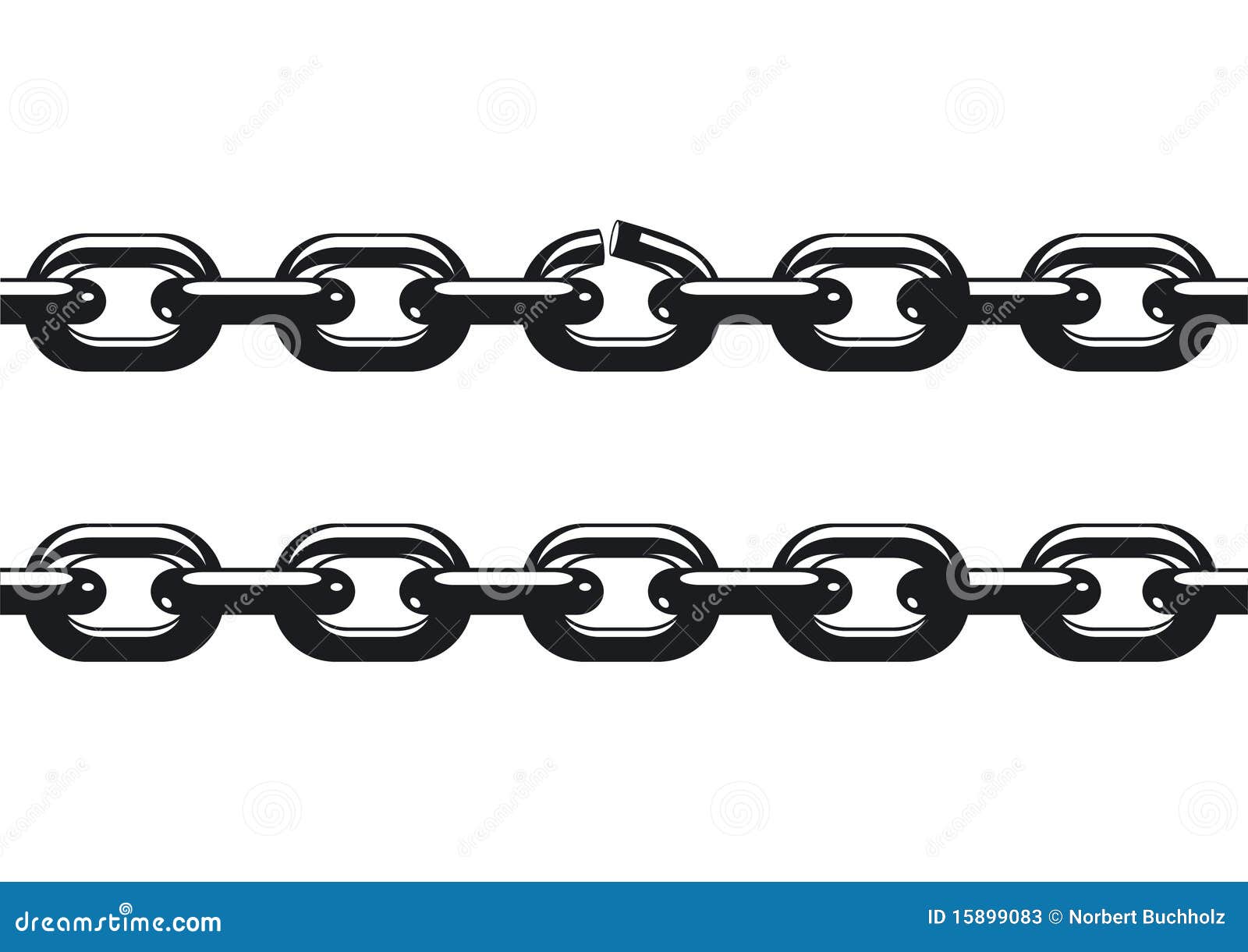 Weakest Link Of A Chain Cartoon Vector | CartoonDealer.com #15899083