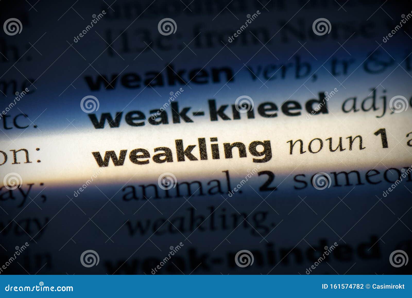 Weakling stock photo. Image of paper, english, book - 161574782