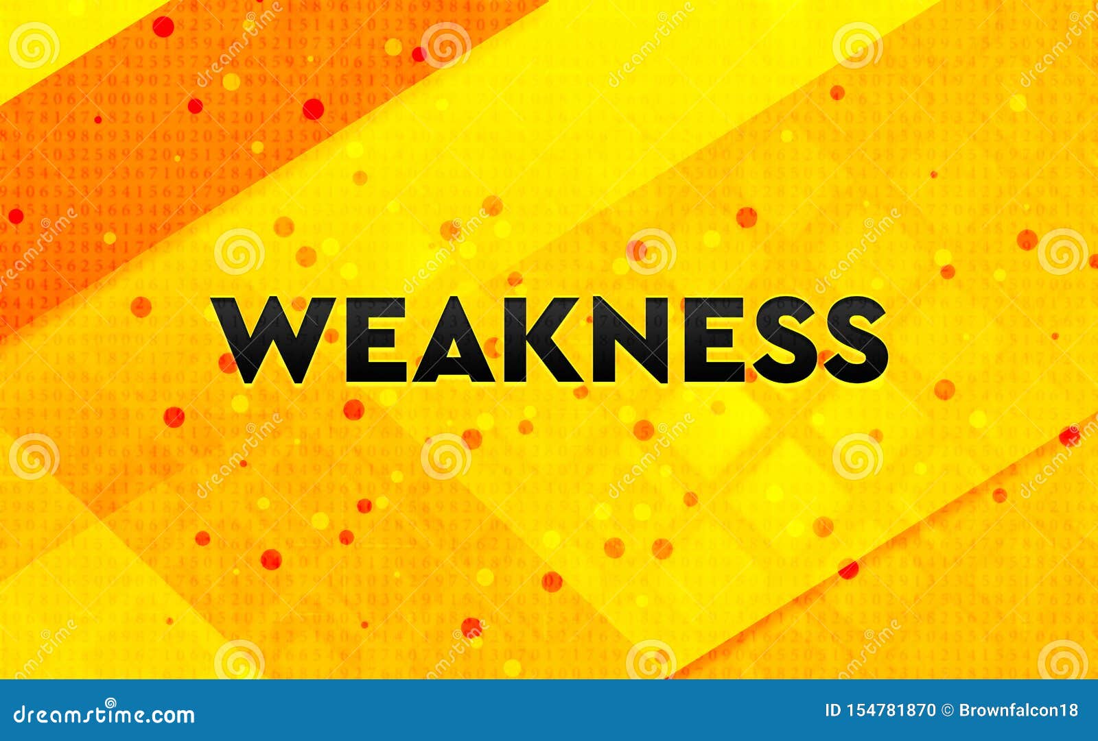 Weakness Abstract Digital Banner Yellow Background Stock Illustration ...