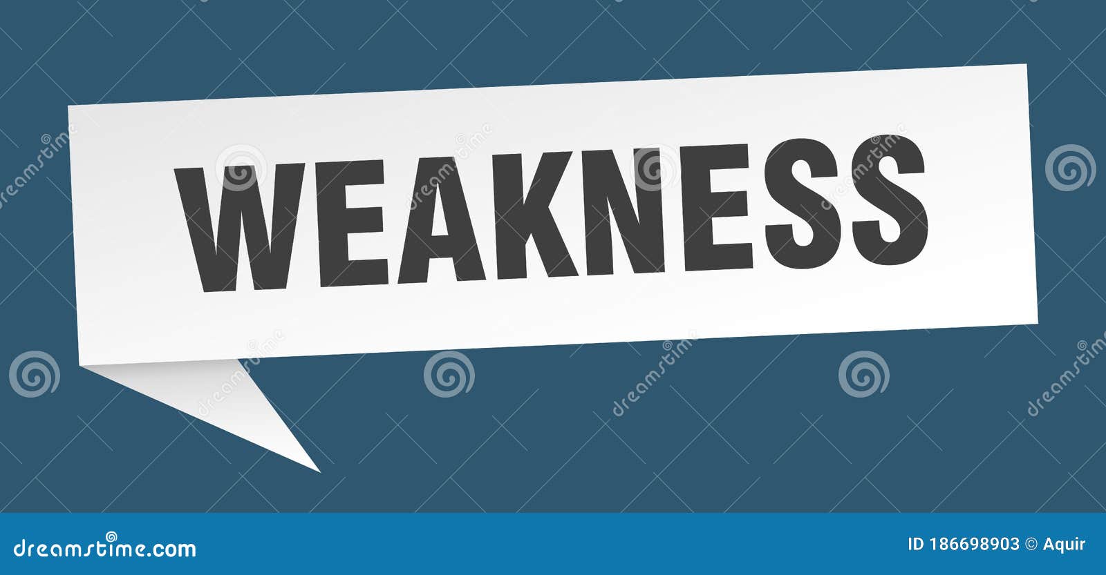 Weakness Banner. Weakness Speech Bubble Stock Vector - Illustration of ...