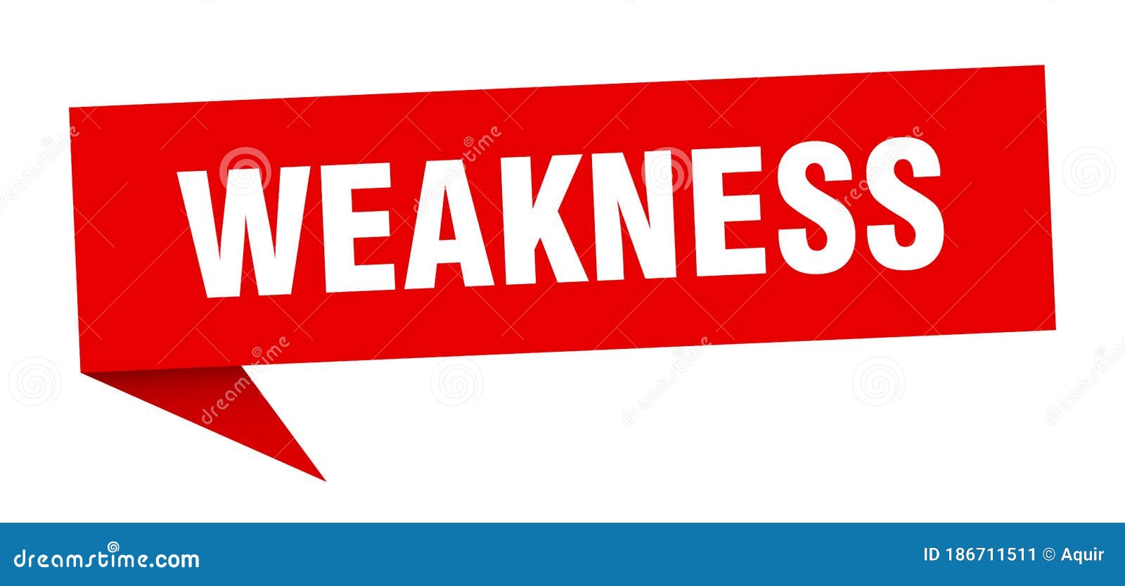 Weakness Banner. Weakness Speech Bubble Stock Vector - Illustration of ...