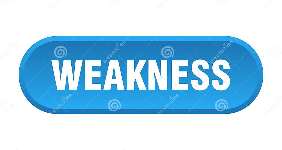 Weakness Button. Rounded Sign on White Background Stock Vector ...