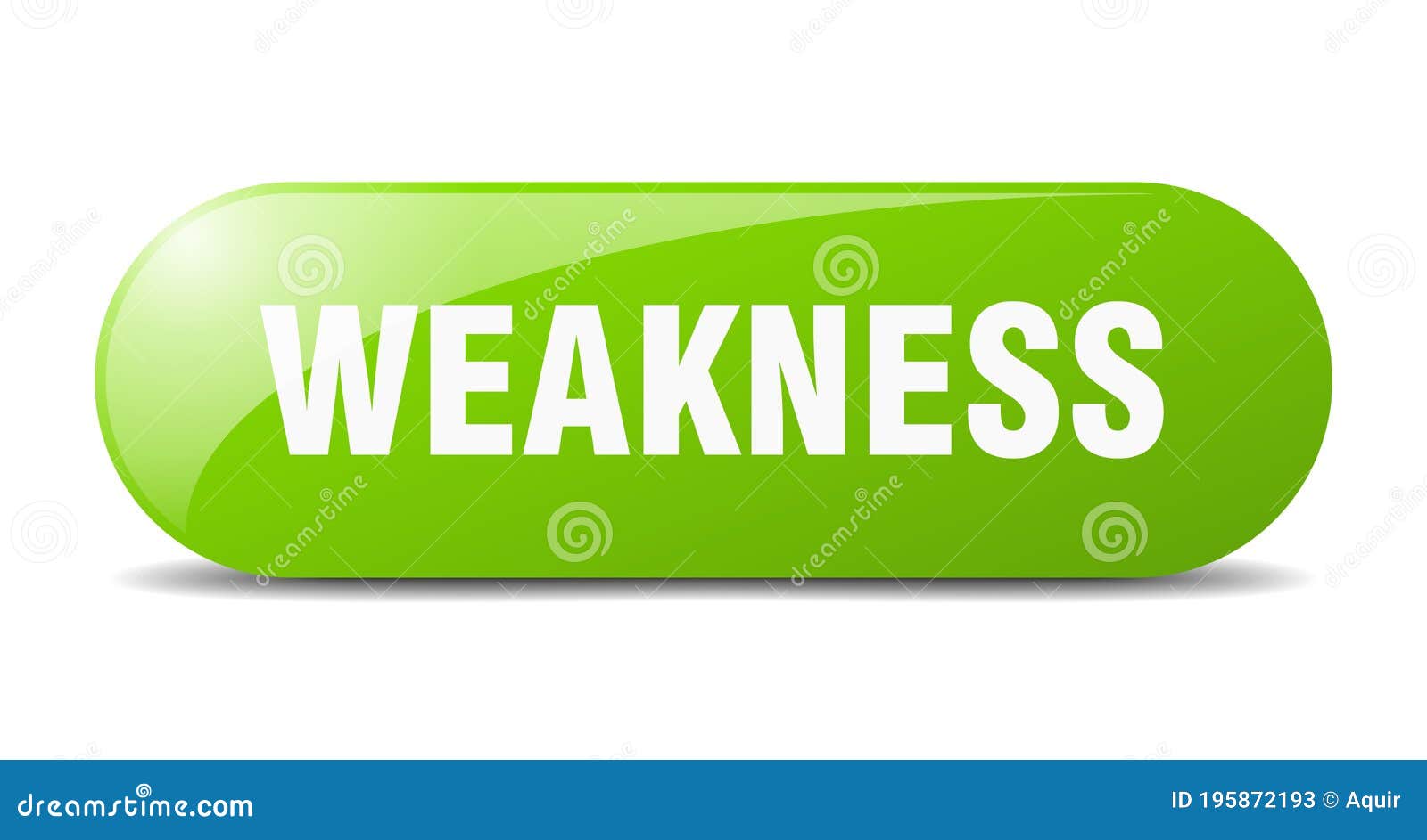 Weakness Button. Sticker. Banner. Rounded Glass Sign Stock Vector ...