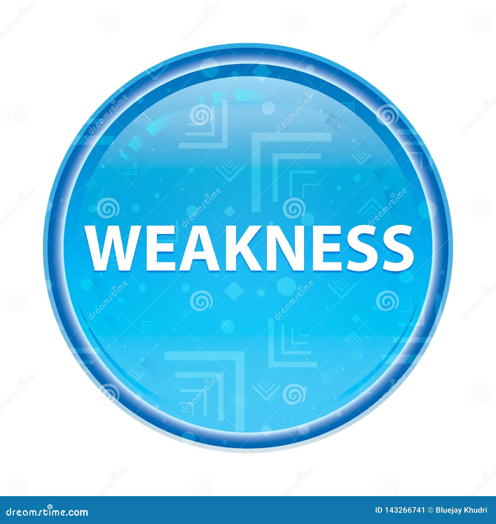 Weakness Floral Blue Round Button Stock Illustration - Illustration of ...