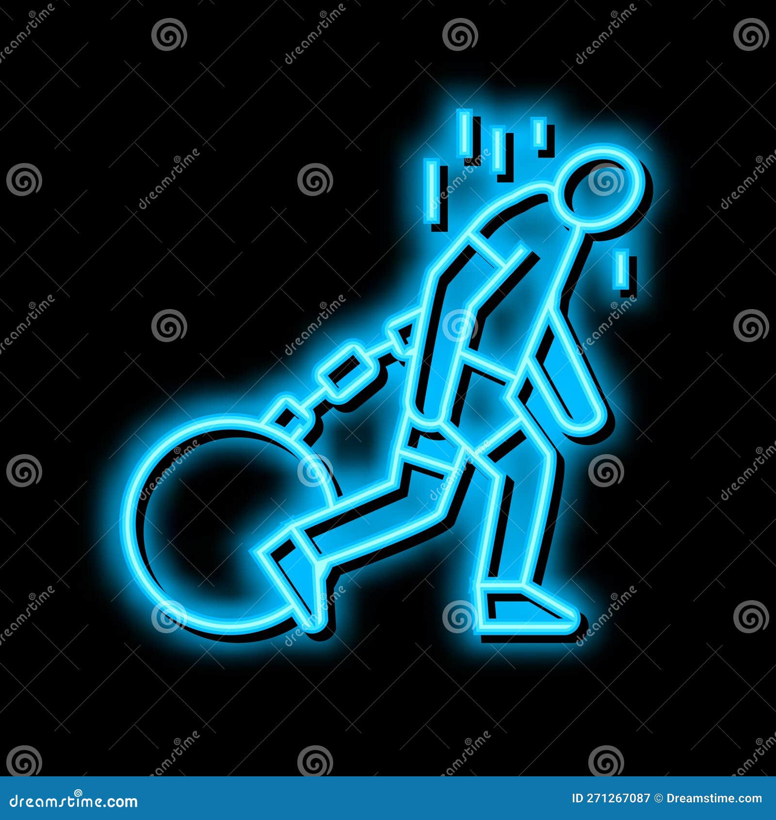 Weakness Health Problem Neon Glow Icon Illustration Stock Vector ...