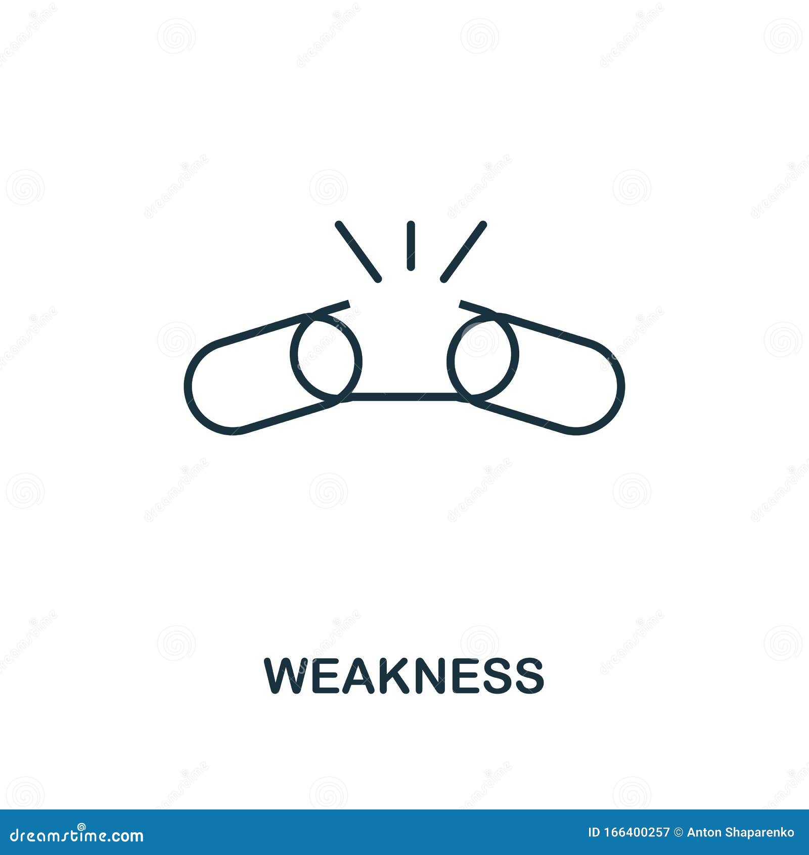 Weakness Icon. Line Style Element from Business Strategy Collection ...