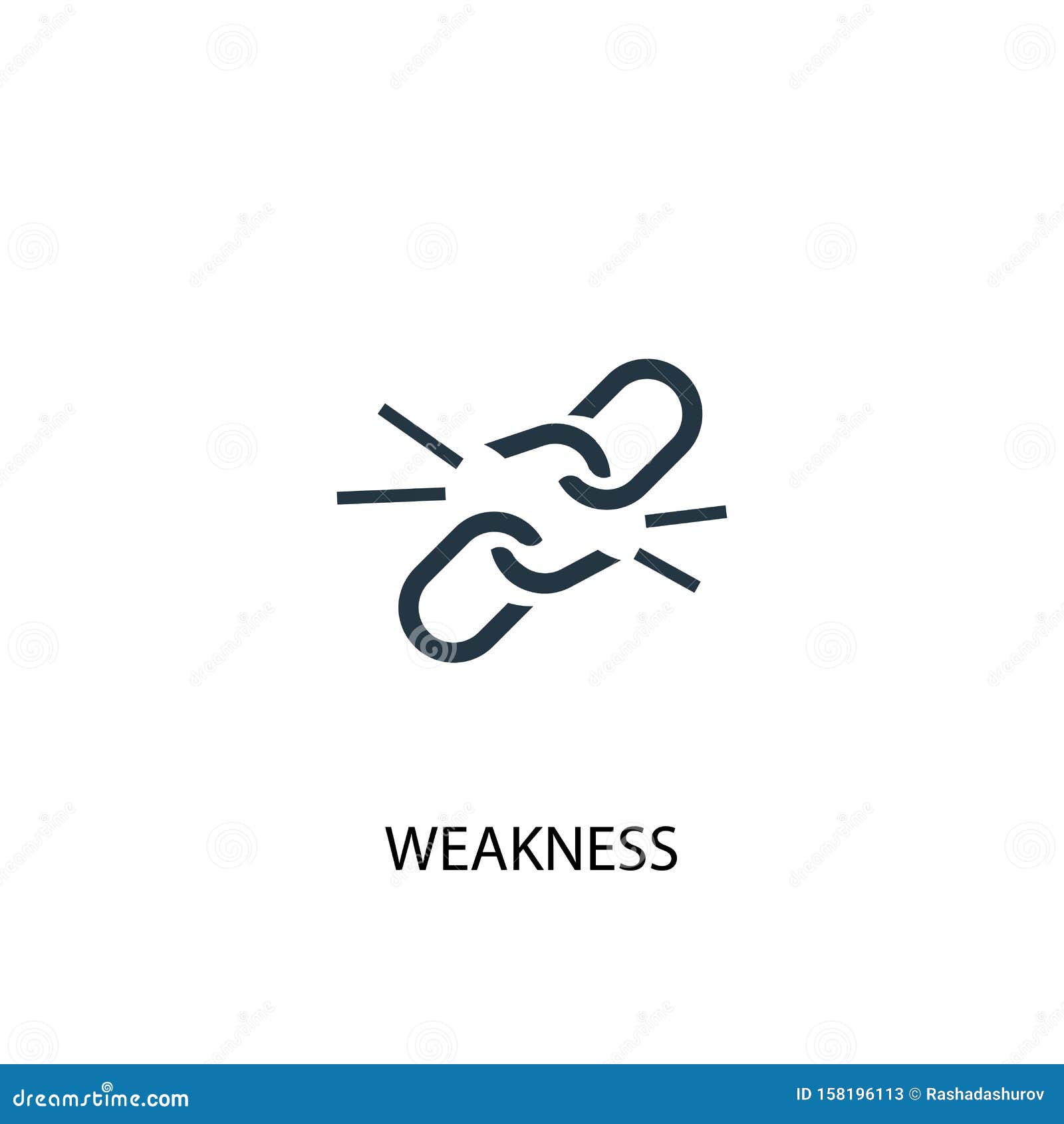 Weakness Icon. Simple Element Stock Vector - Illustration of connection ... Weakness Icon. Simple Element Stock Vector - Illustration of connection ...