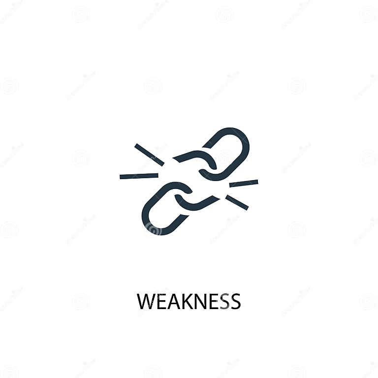 Weakness Icon. Simple Element Stock Vector - Illustration of connection ...