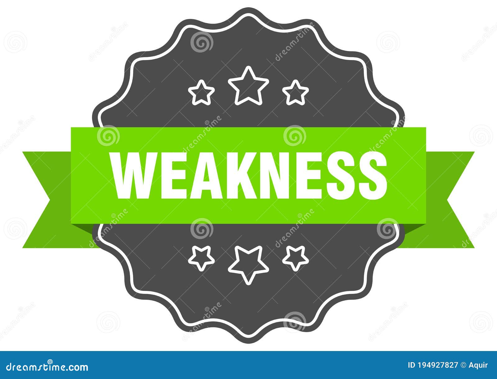 Weakness Label. Weakness Isolated Seal. Sticker. Sign Stock Vector ...