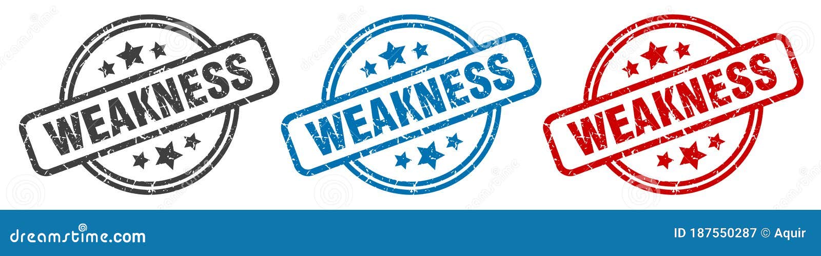 Weakness Stamp. Weakness Round Isolated Sign Stock Vector ...