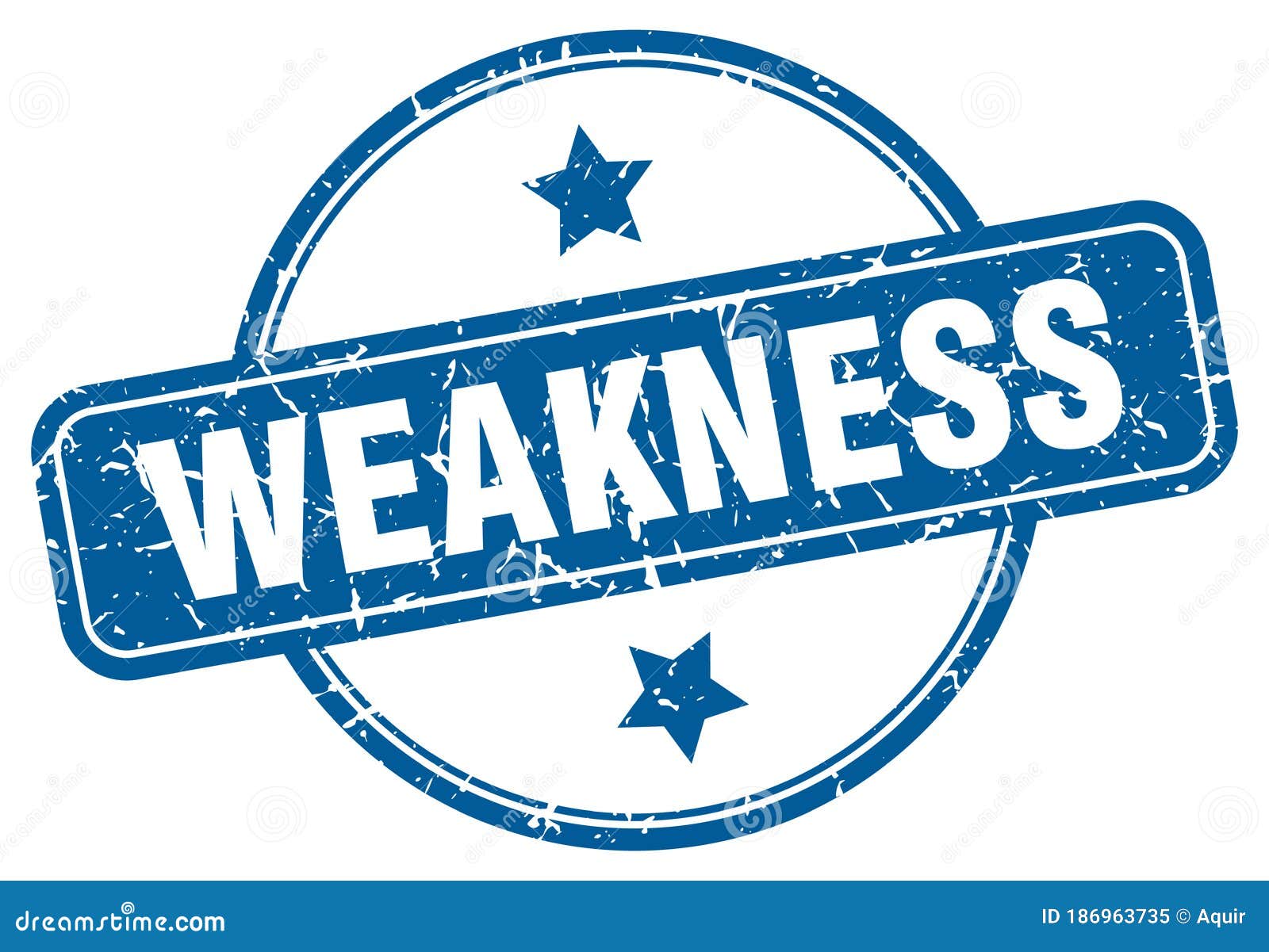 Weakness Stamp. Weakness Round Vintage Grunge Label Stock Vector ...