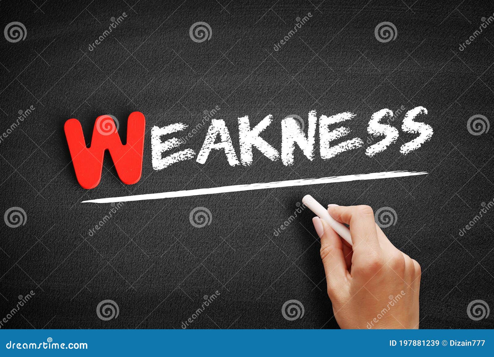 Weakness Text on Blackboard Stock Illustration - Illustration of pest ...
