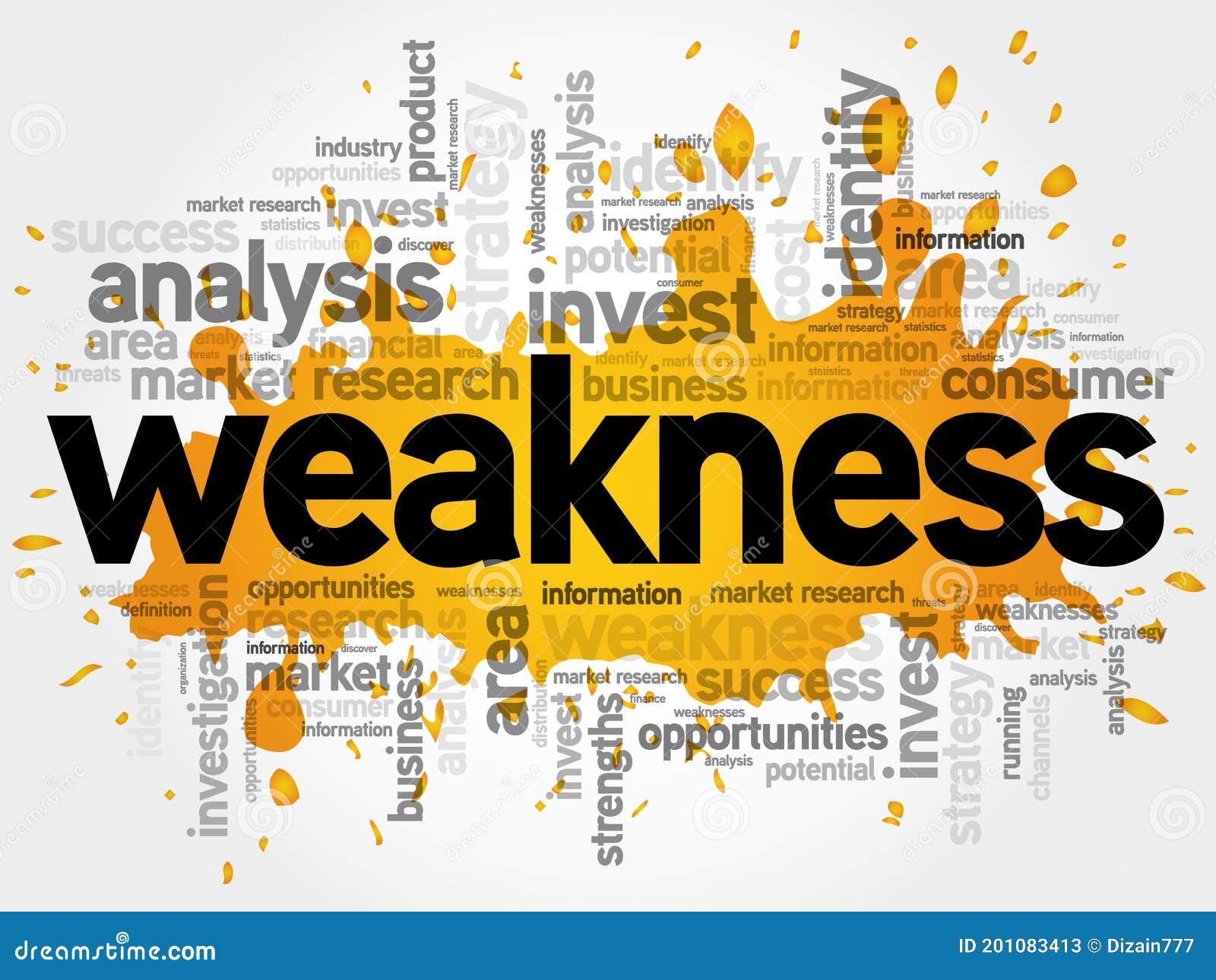 Weakness Word. Hand Drawn Motivation Lettering Phrase. Black Ink ...