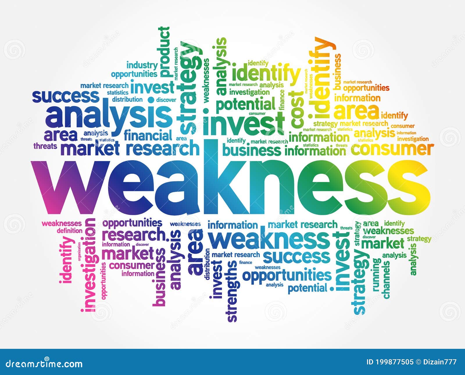 Weakness Word. Hand Drawn Motivation Lettering Phrase. Black Ink ...